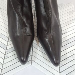 Colin Stuart | Shoes | Colin Stuart Leather Zip Up Ankle Bootie Heel M ...